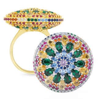 Mini Chakra Mandala Cocktail Ring – Pharaoun by Sergio Andrés